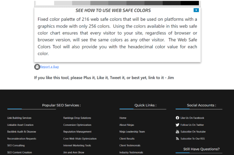 Nuancier de Couleurs | Internet Marketing Ninjas - Twaino