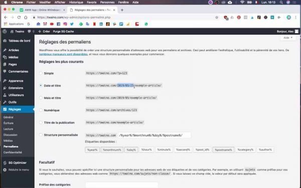 Comment configurer vos réglages et permaliens dans Wordpress