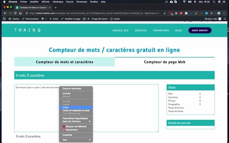 Compteur de Mots et Caractères | Gratuit et En ligne - Twaino
