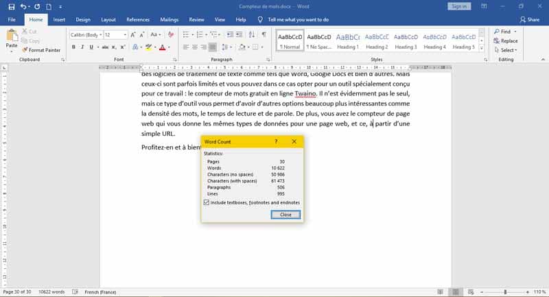 Compteur de Mots et Caractères | Gratuit et En ligne - Twaino