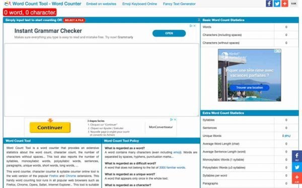 Compteur de Mots et Caractères | Gratuit & En ligne | Twaino