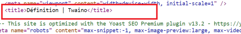 Définition - Balise Title | Twaino